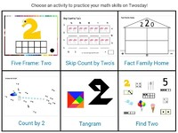 Math - Choice Board - Twosday - Wixie