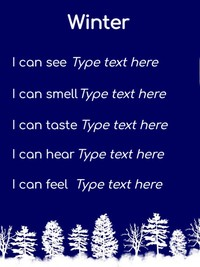 Five Senses Winter Poem - Wixie
